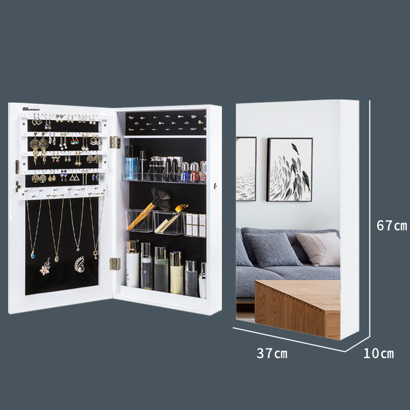 Зеркало-шкаф 6251C, многофункциональный, LED-подсветка, 37х10х67 см