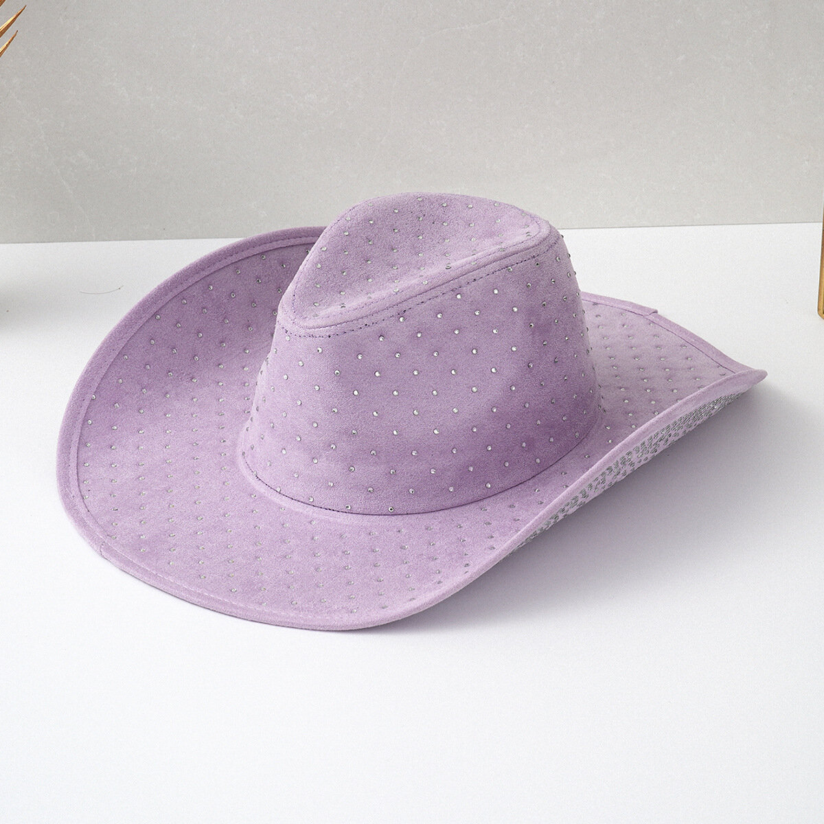 Шляпа Y2K, мужская и женская, с замшевыми вставками, фиолетовая