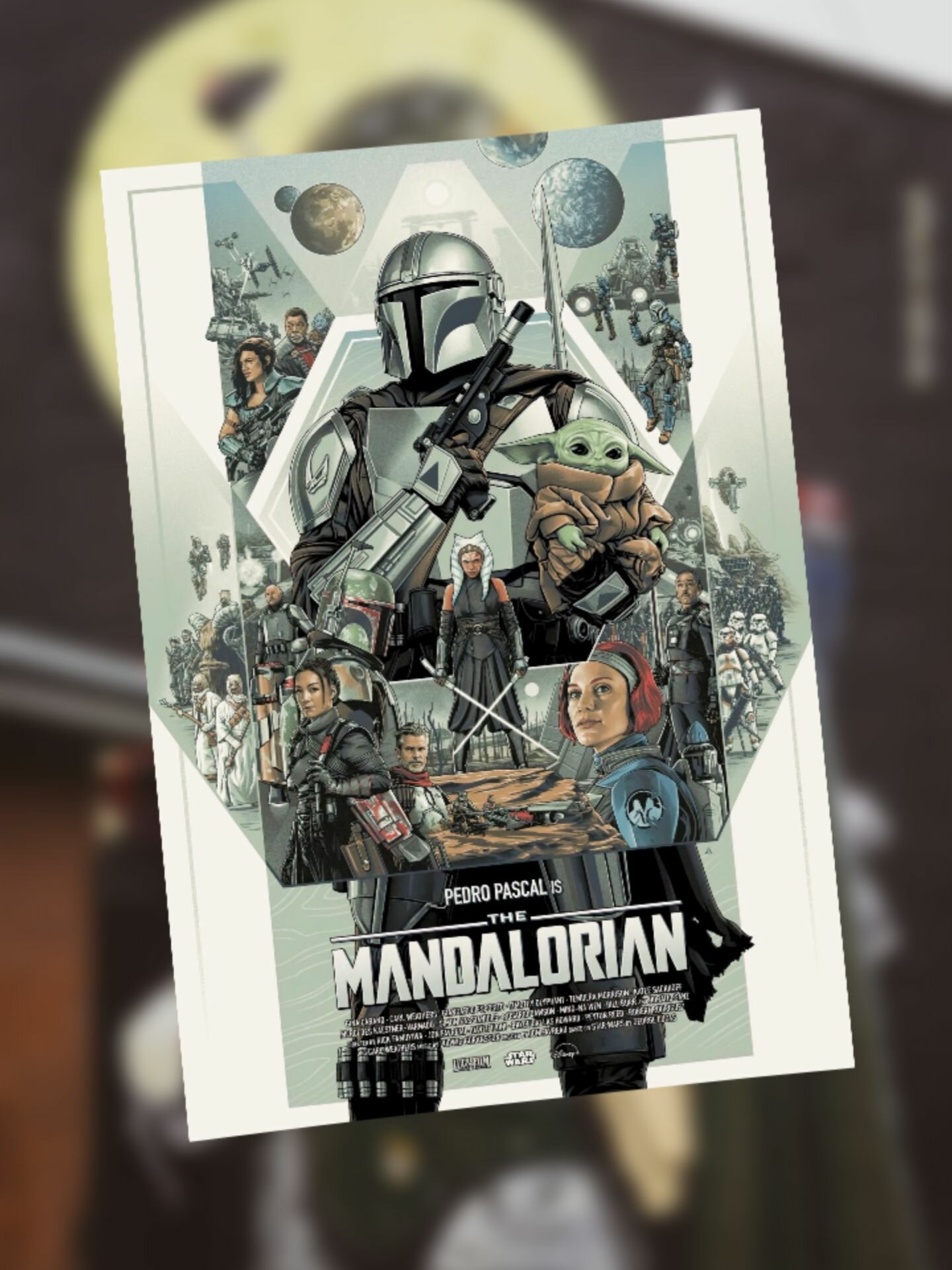 Постер "Мандалорец" в стиле pinterest, формат А3, 297 х 420 мм, глянцевый