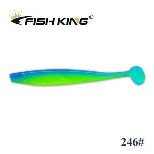 FISH KING Приманка силиконовая Shad 246, Синий, 120 мм