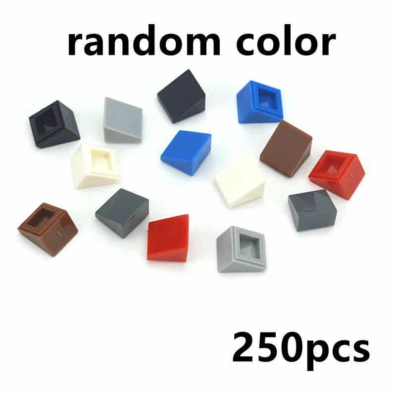 Конструктор ледуо блоки 1x1, 250 шт, random color, серый