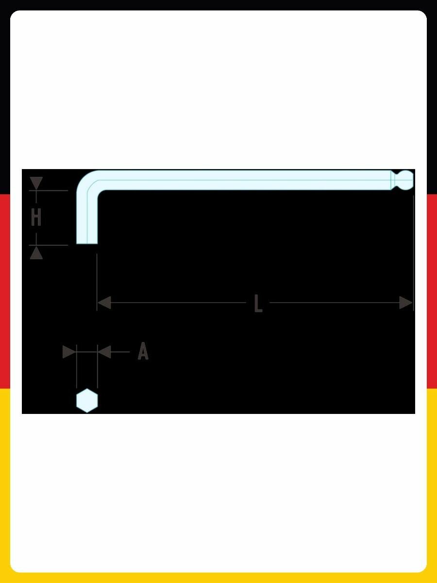 Длинный шаровой ключ Facom 3/32