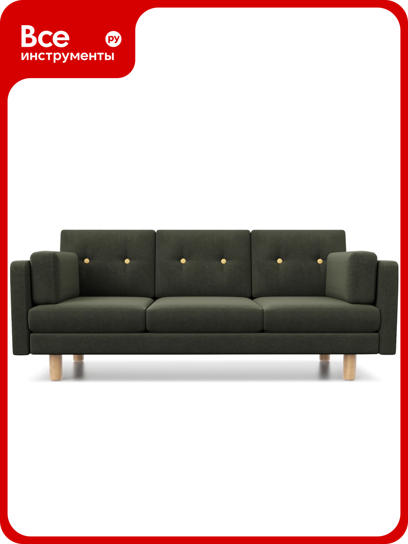 Диван Arsko Ингвар-Б Atlanta Grass 80382206 классический стиль, каркас из массива сосны, сиденье из рогожки