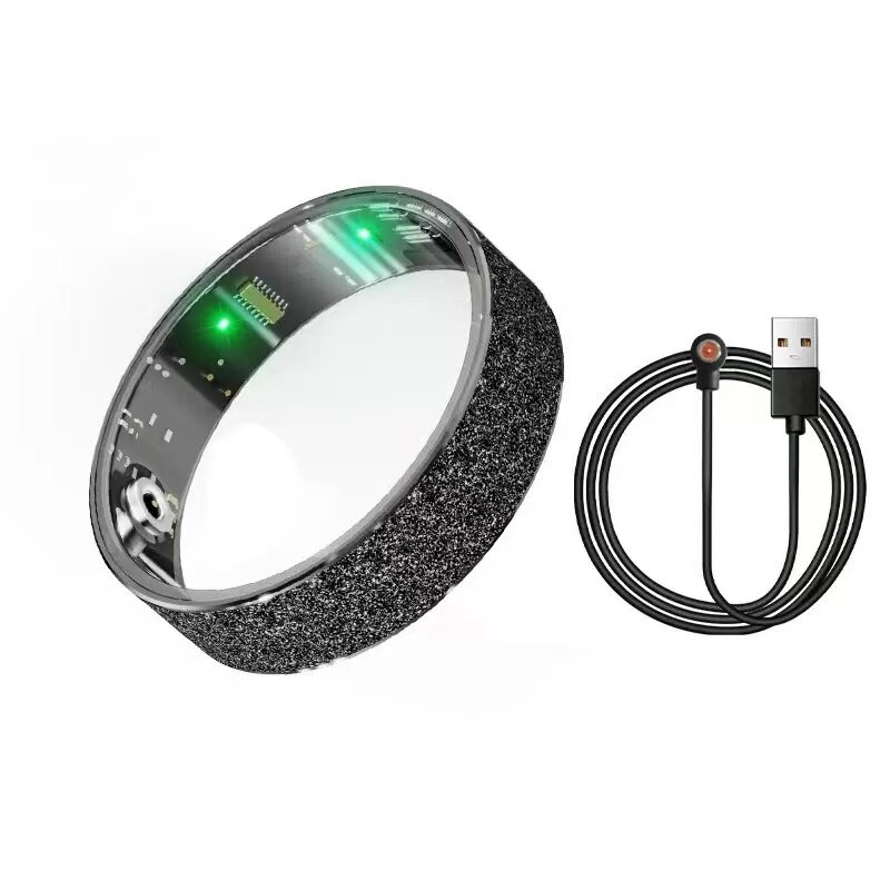 Smart Ring V3, Smart Ring. Смарт-кольцо с пульсометром; измеряет калории, уровень кислорода, сон, шагомер, черный, 18,9 мм