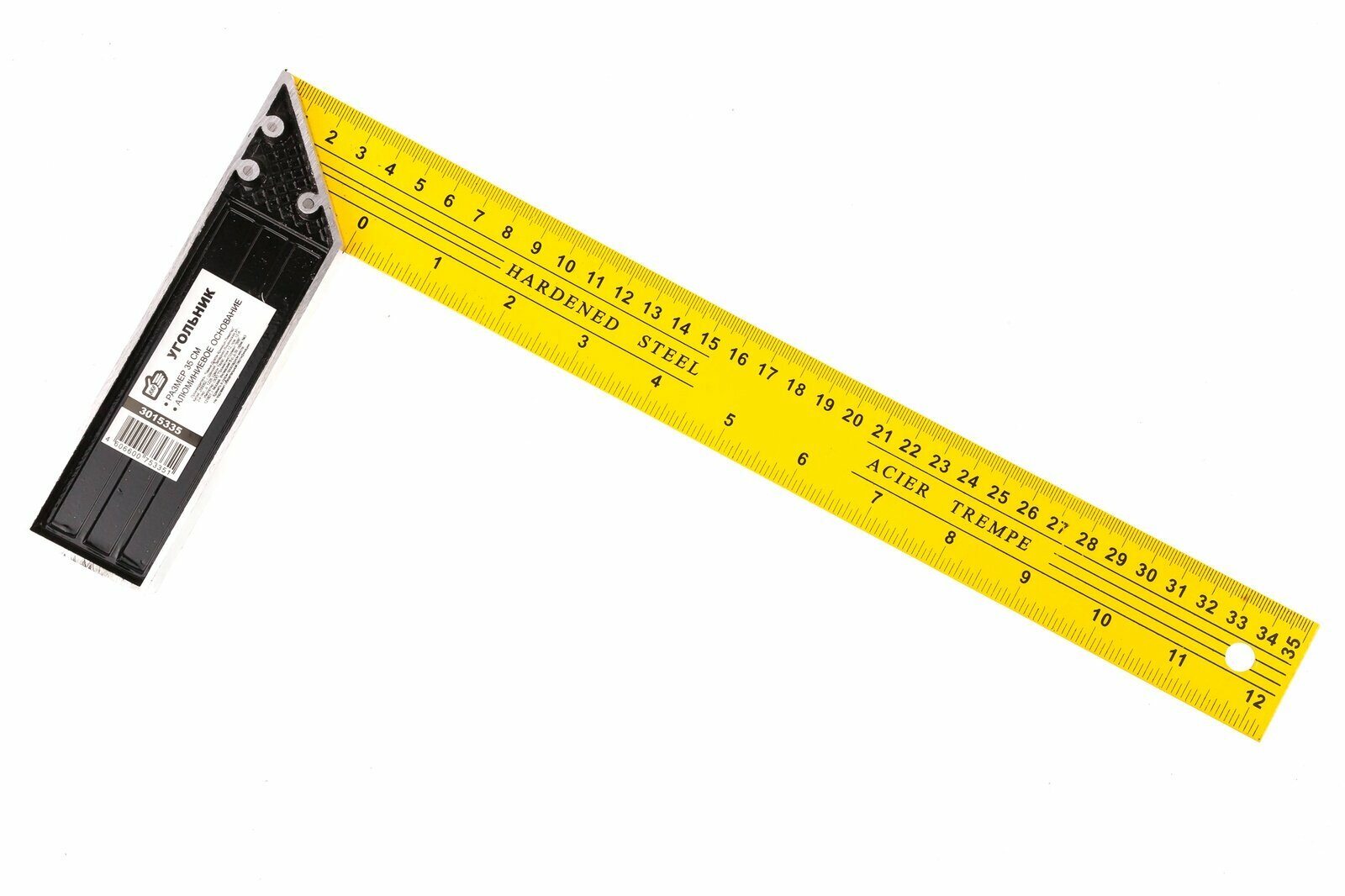 Угольник столярный "888" 350мм, стальной с алюминиевым основанием