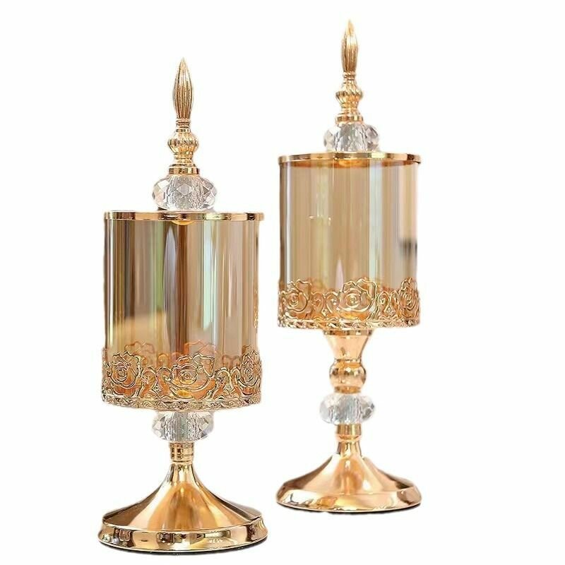 Американский журнальный столик для гостиной, роскошный хрустальный стеклянный светильник для хранения конфет, декоративные украшения