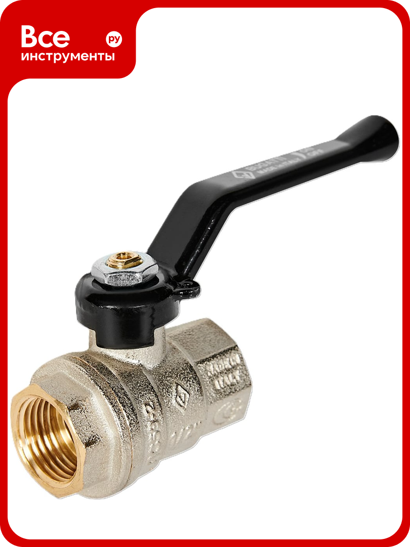 Шаровый кран, Bugatti, Bugatti OREGON 1/2" в/в ручка артикул 3000163 ИС.081010 03000163, латуни, подачи воды