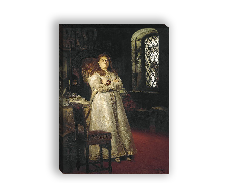 "Царевна Софья Алексеевна", Репин Илья Ефимович, картина (репродукция) (30х41 см / на подрамнике)