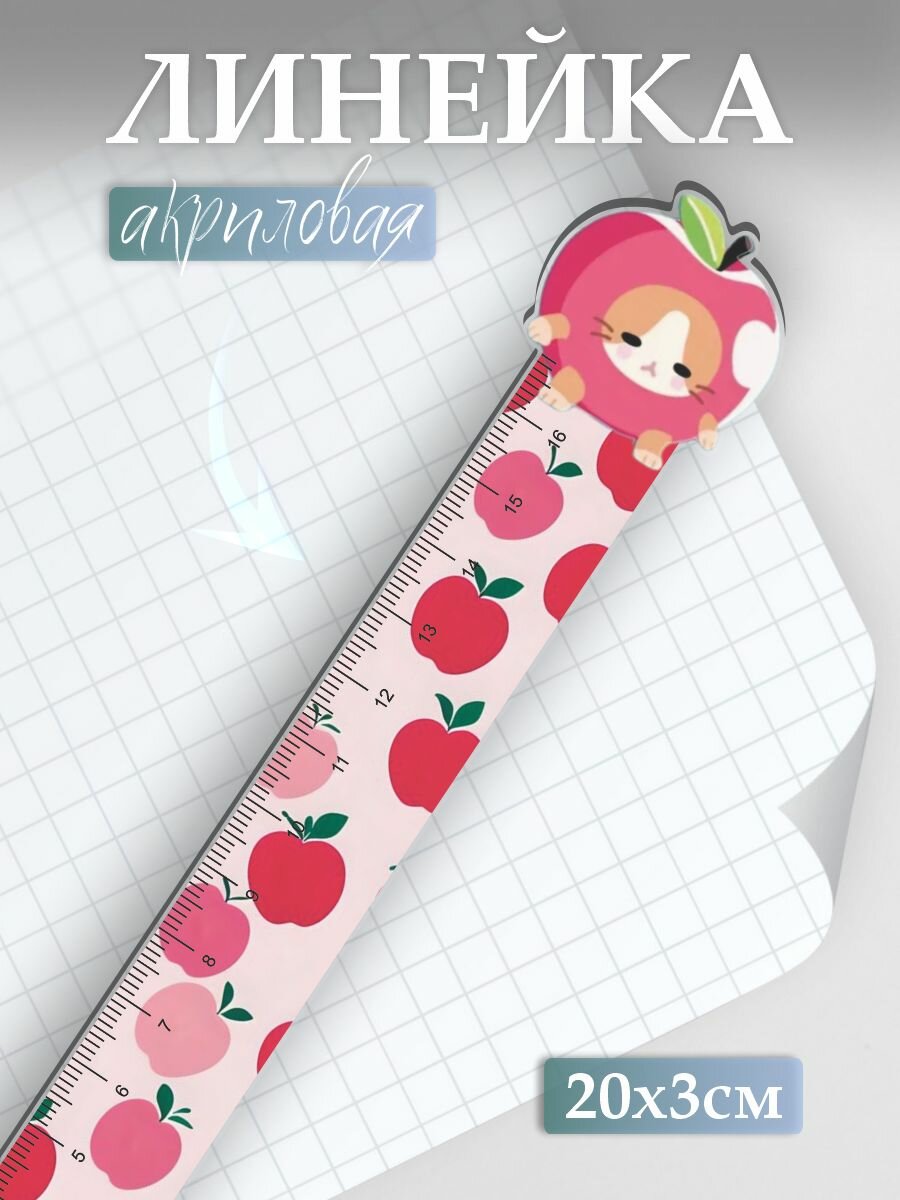 Линейка школьная Кот - мем