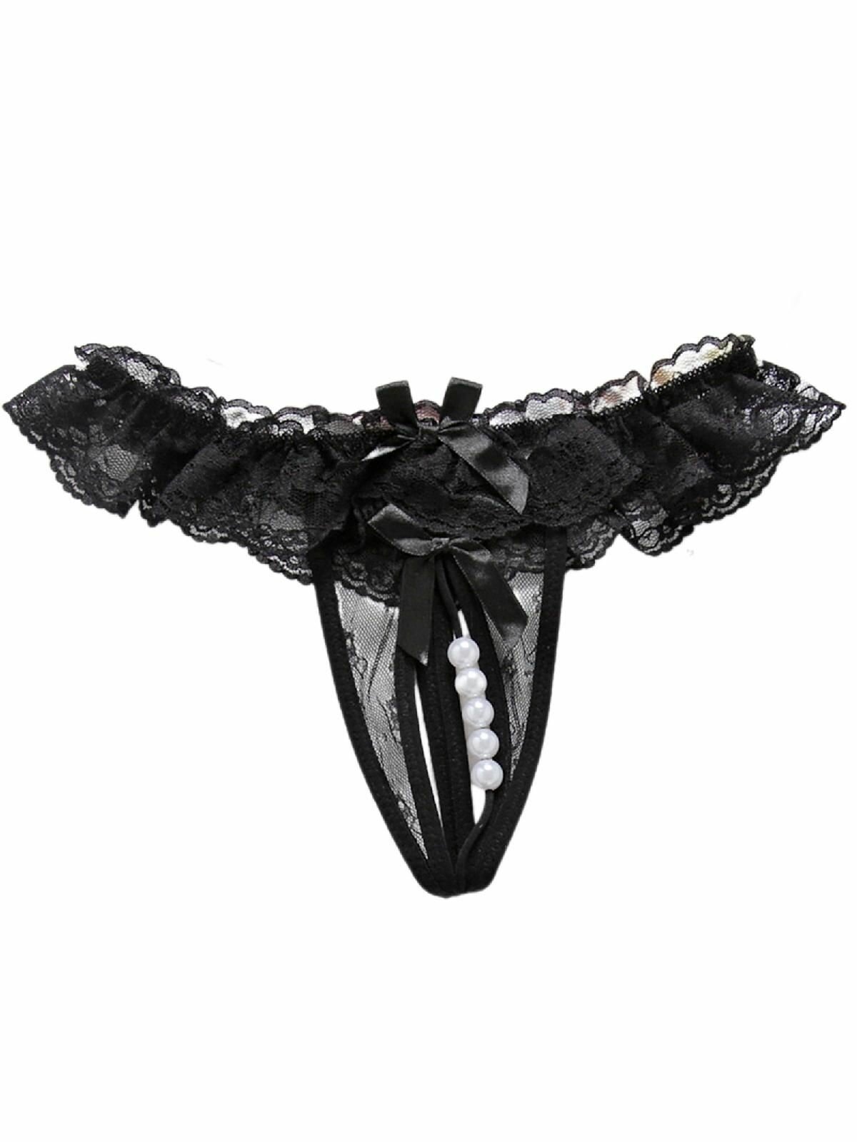 Женские кружевные трусики-стринги