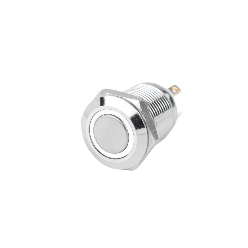 Переключатель LYUNN 12 мм, flat head, reset, annular-W, 3-6V