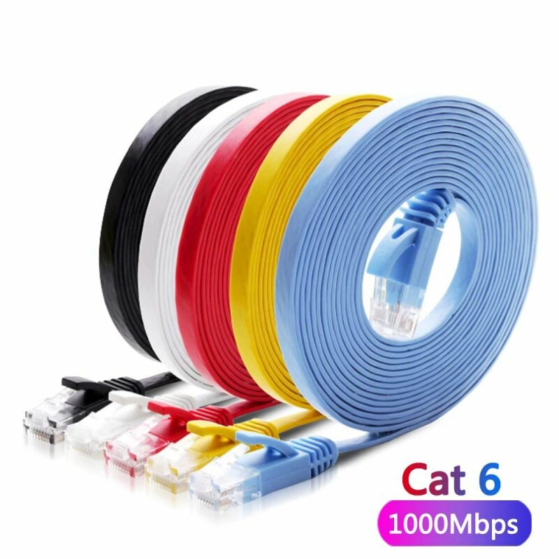 Кабель Ethernet Cat6, сетевой кабель UTP RJ45, сетевой патч-корд, ультратонкий плоский патч-корд для ПК, маршрутизатора, PS, Интернета