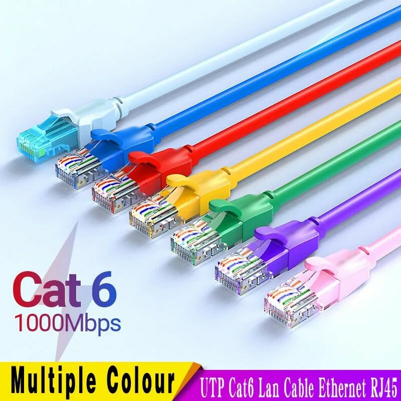 Цветной сетевой кабель Ethernet Cat 6, сетевой кабель с 4 витыми парами, сетевой кабель RJ45 UTP Cat6 для маршрутизатора ноутбука