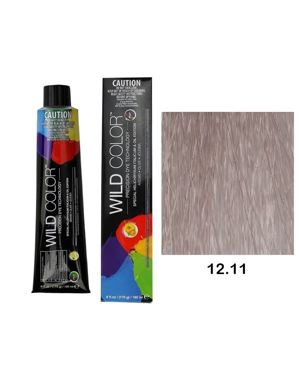 Wild Color Стойкая краска для волос 180 мл - Wild Color 12/11 SSAA Экстра суперплатиновый блонд интенсивно-пепельный