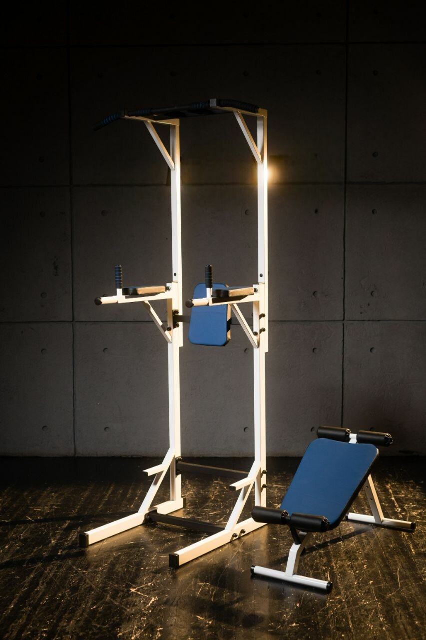 Турник, брусья, пресс 3 в 1 напольный+Скамья складная 2в1 пресс+гиперэкстензия, комплект