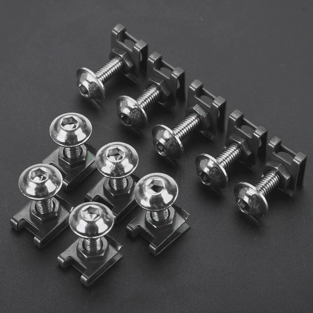 Для Voge 500R 500AC 500DS 300AC 300R 650 600 DS 300 250 RR 6 мм Комплект болтов для обтекателя корпуса Винт Шпиль Скорость Крепеж Зажимная гайка silver