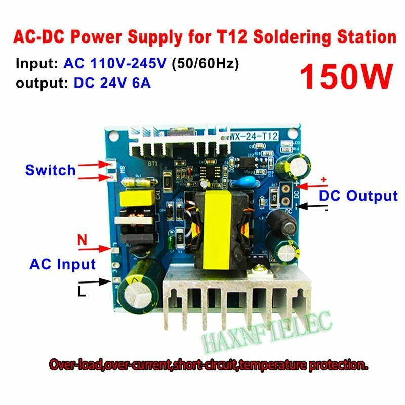 HAXNFIELEC Модуль питания T12 24В 150Вт для паяльной станции