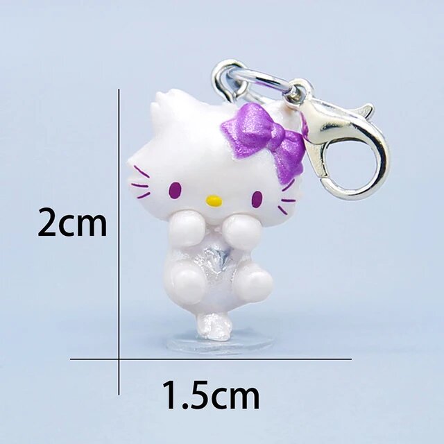 Kawaii Sanrio Hello Kitty Мини Кукла Брелок Аниме Kuromi My Melody Декор Автомобильный Брелок Подвеска Креативная Мода Подвесная Подарочная Игрушка