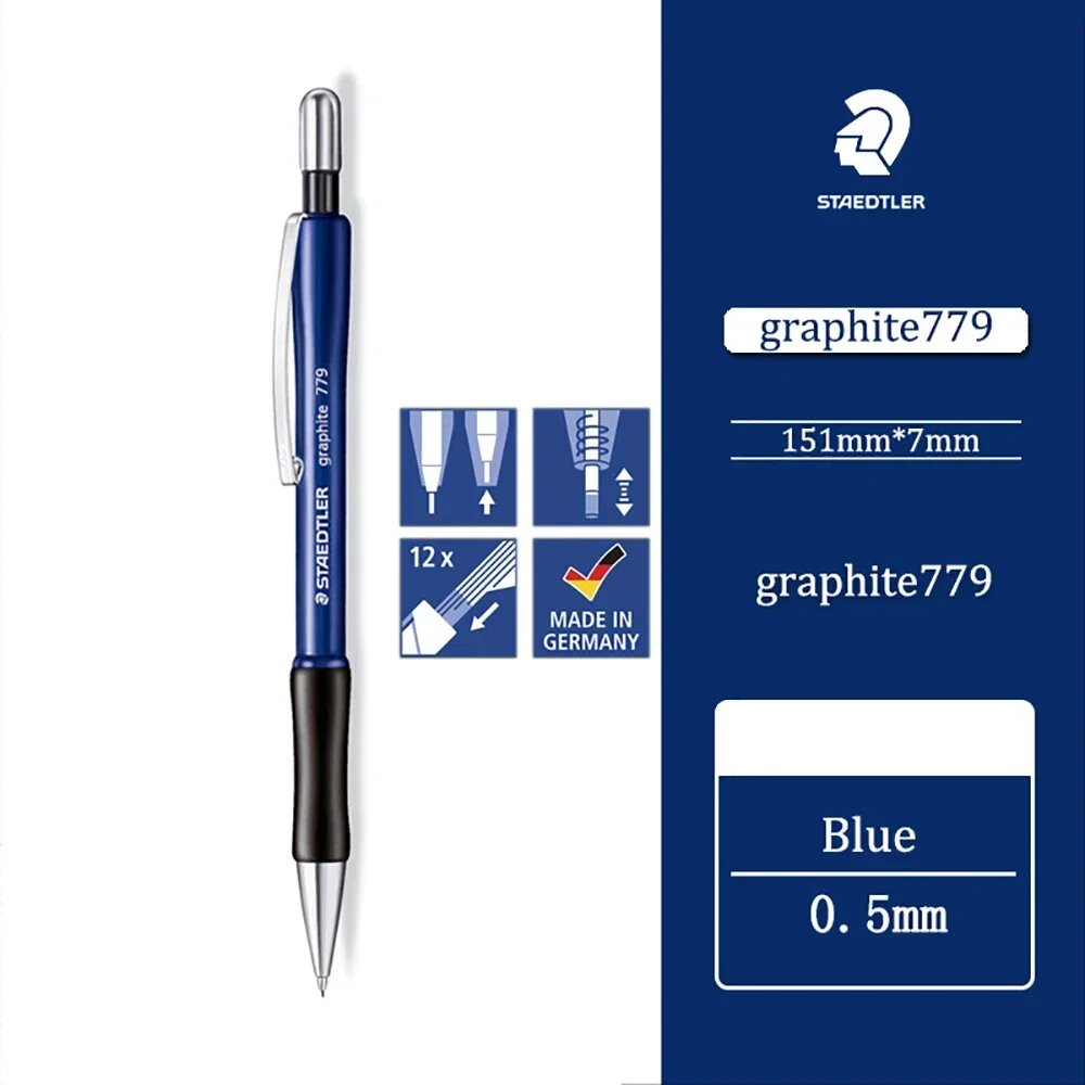 STAEDTLER 779 механический карандаш 0,5 мм/0,7 мм Синий, 0.5mm blue