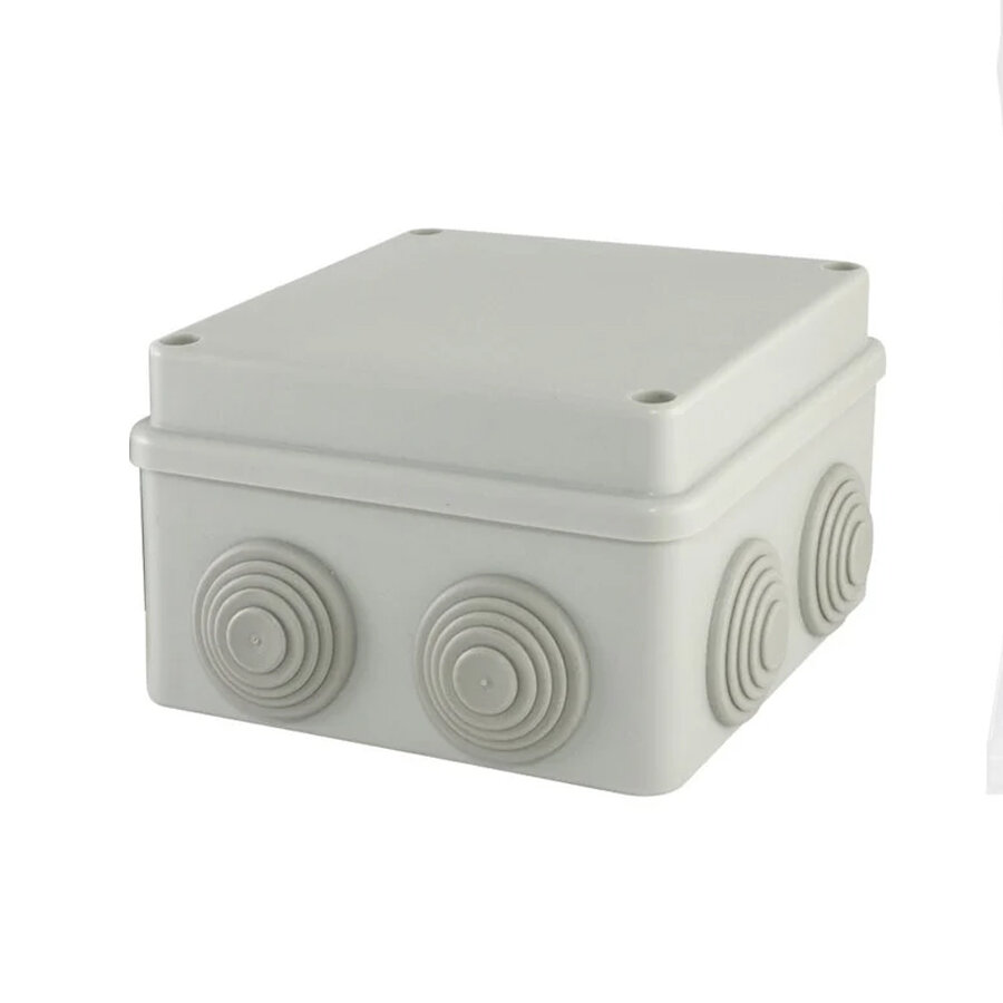 Коробка распаячная TDM ОП 110х110х70мм, крышка на винтах, IP55, 8вх. {SQ1401-0114} (1 шт)