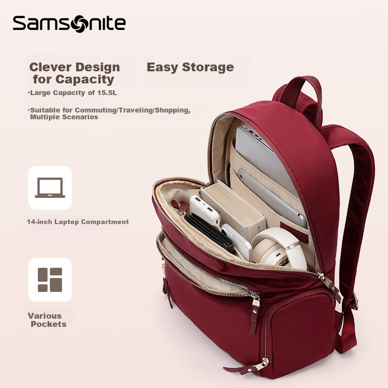 Samsonite Women's Business Commuter 14-Inch Laptop Backpack Elegant and Stylish