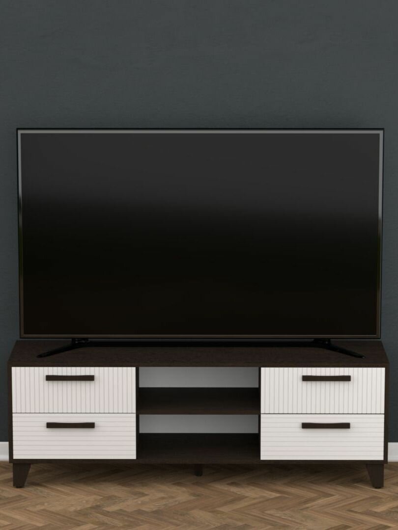 Тумба с нишей под ТВ Копенгаген Венге / Белый Матовый (12 Стульев)