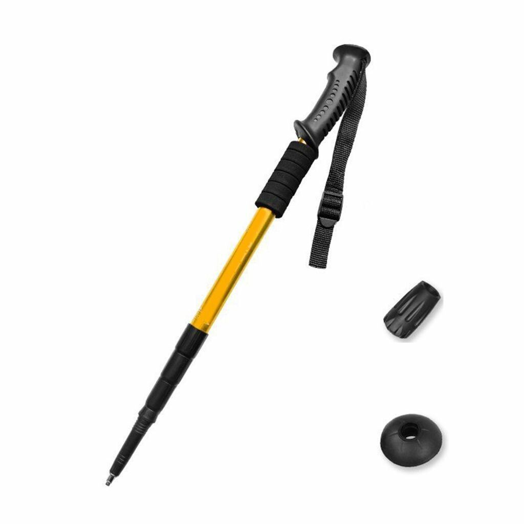 Трекинговые палки из алюминиевого сплава с 4-секционной изогнутой ручкой