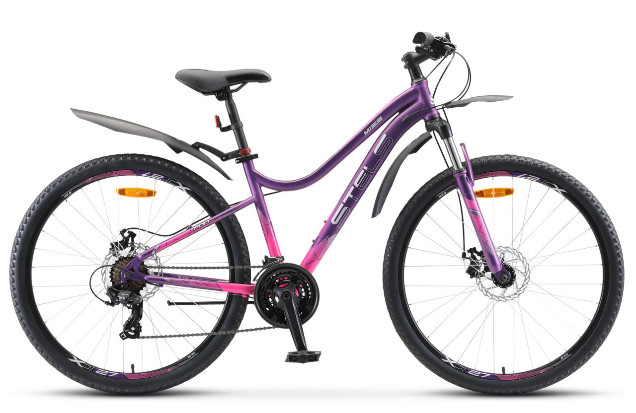 Женский велосипед Stels Miss 7100 MD V020 (2023) 16" Фиолетовый (150-165 см)