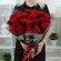 Монобукет THE FLOREAL красная роза 25 штук, высота 60 см, с бантом