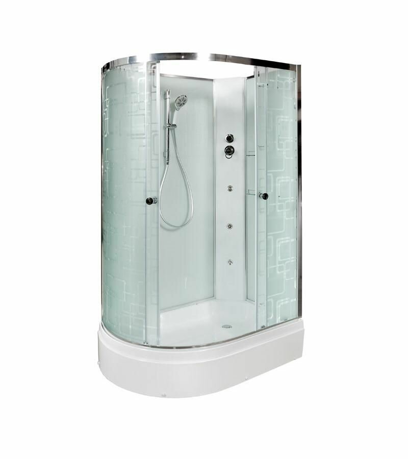 Душевая кабина DTO Mireva 2712 R N с гидромассажем (120x80)