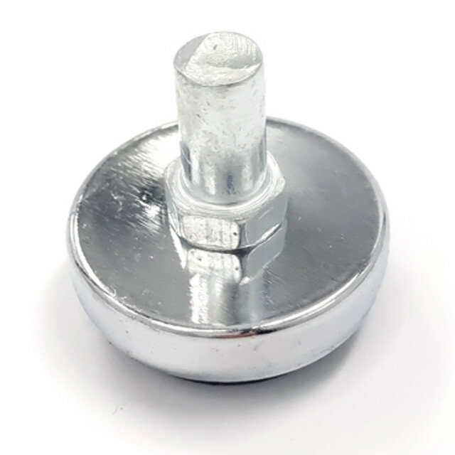 Пятка опорная М10 R-13M регулируемая алюминиевая хромированная комплект 2 шт для станков