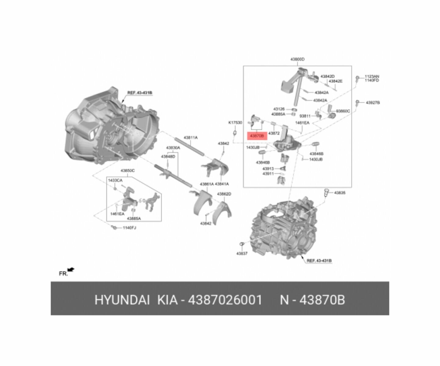 Рычаг Селектора Кпп [Org](Hyundai/Kia 4387026001)