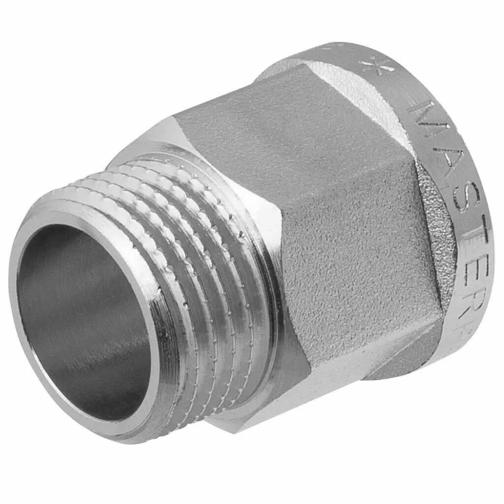 Удлинитель для трубопровода MasterProf 1/2 дюйма, г-ш, никель, латунь, 20 мм, шестигранный