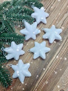 Новогодние украшения Звездочки (6шт)