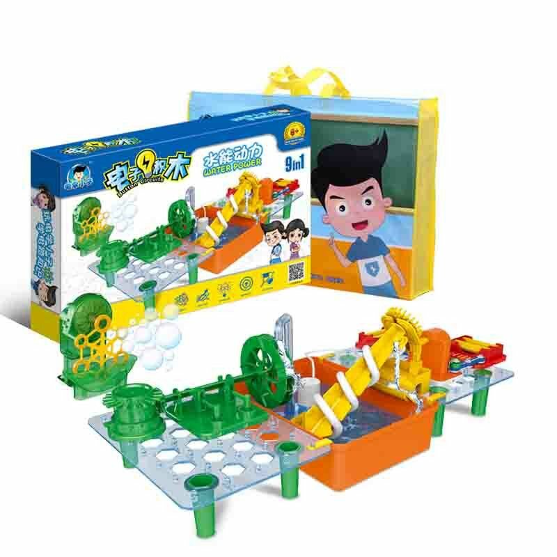 Электронный конструктор, Модель гидроэлектростанции первичной версии, 70 деталей, 550 способов воспроизведения