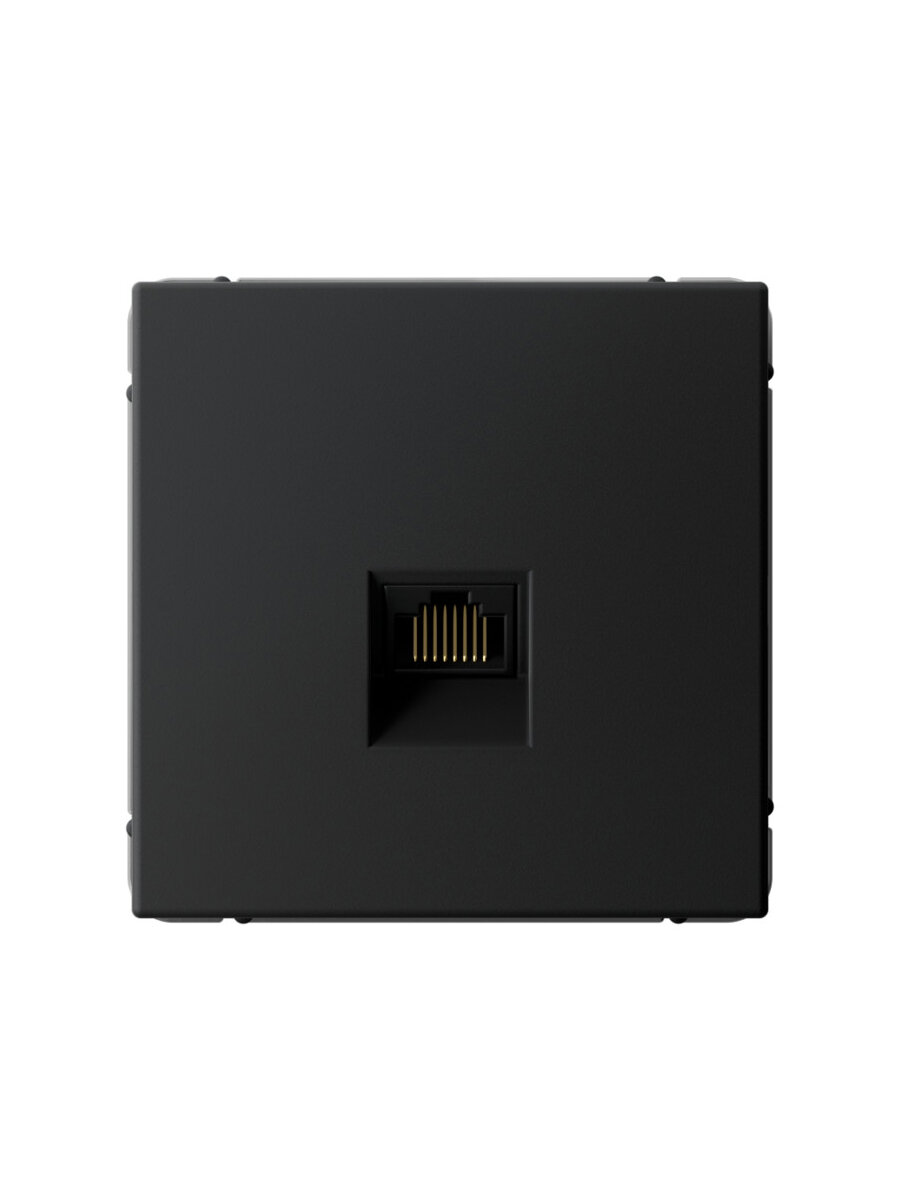 Розетка компьютерная RJ45 кат. 6A GAL001086 и рамка 1-постовая GAL001001 Systeme Electric ArtGallery карбон набор