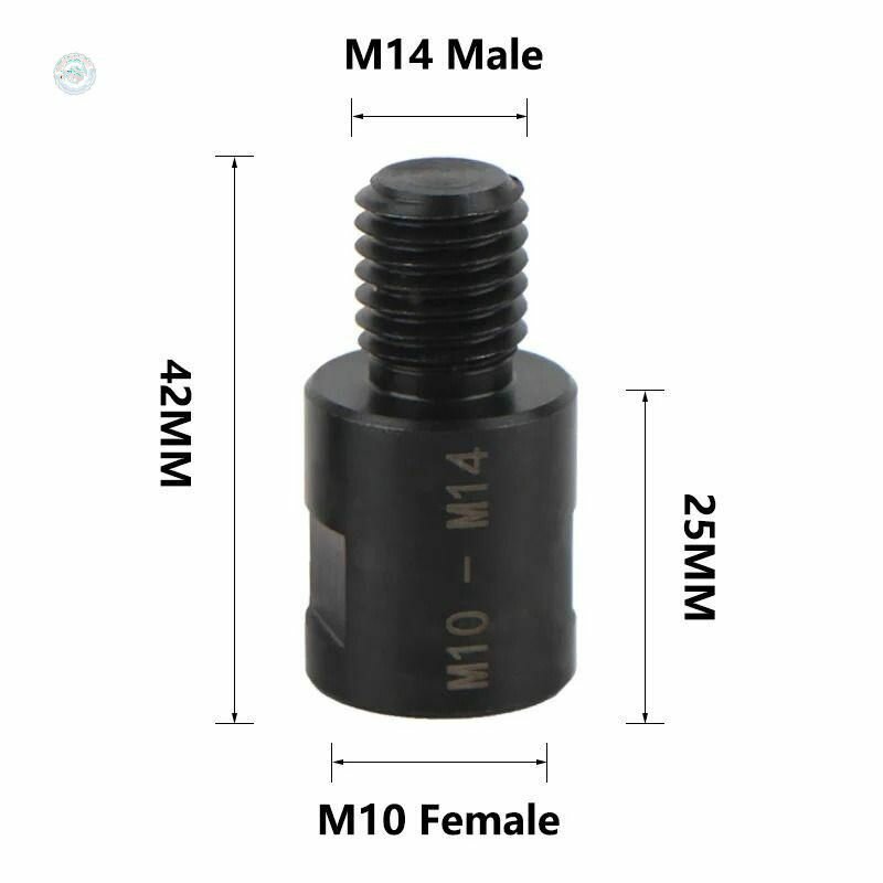 Переходник адаптер М10 на М14 для болгарки, стальной шпиндельный переходник для ушм 125 мм, универсальный крепежный элемент для расширения совместимости инструмента