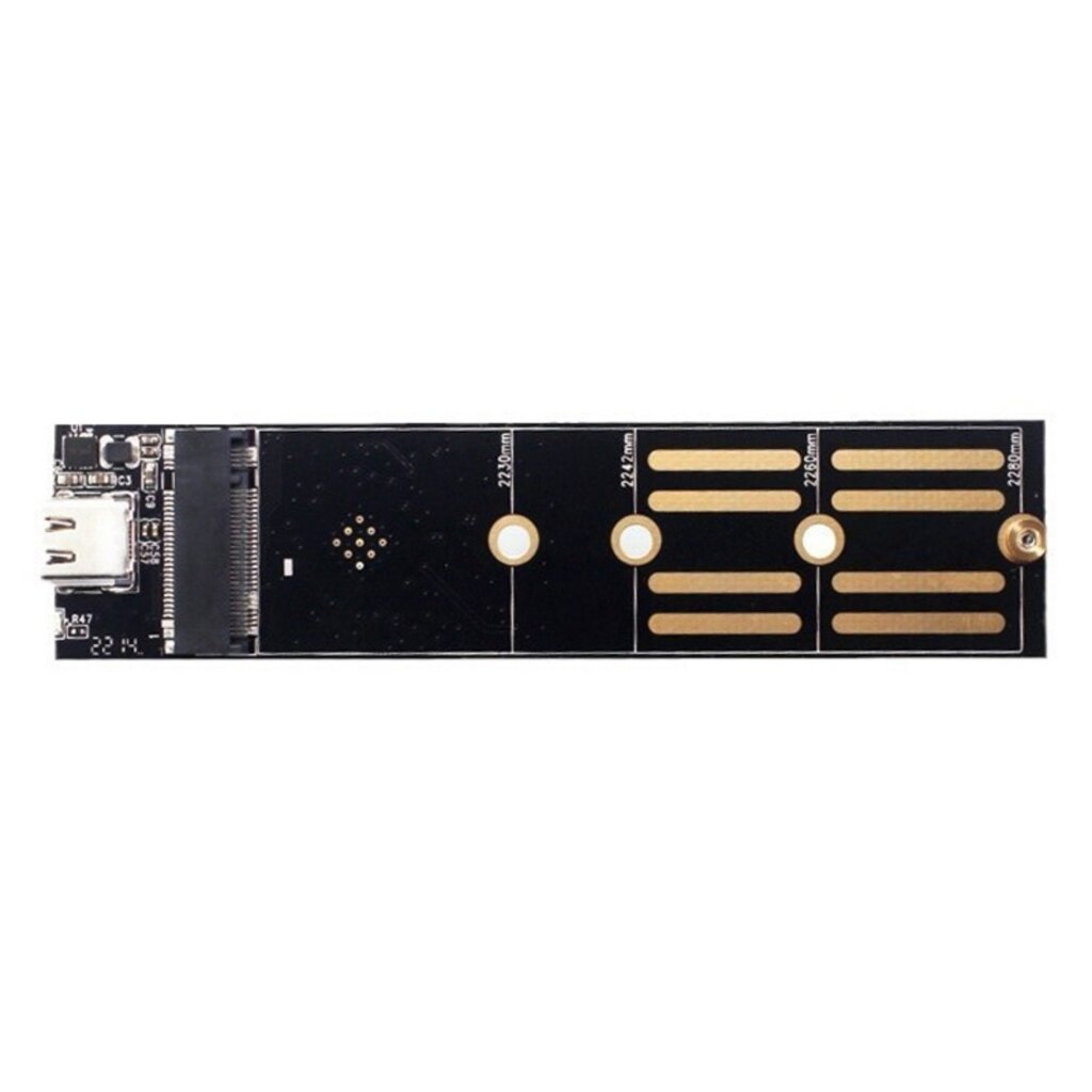 M.2 NGFFs NVME SSDs to USB 3.1 Type C Risers Board Supporting Multiple Size