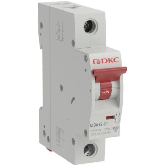 Автоматический выключатель модульный Dkc YON 1п B 10А 4.5кА, max MD63S, MD63S-1PB10