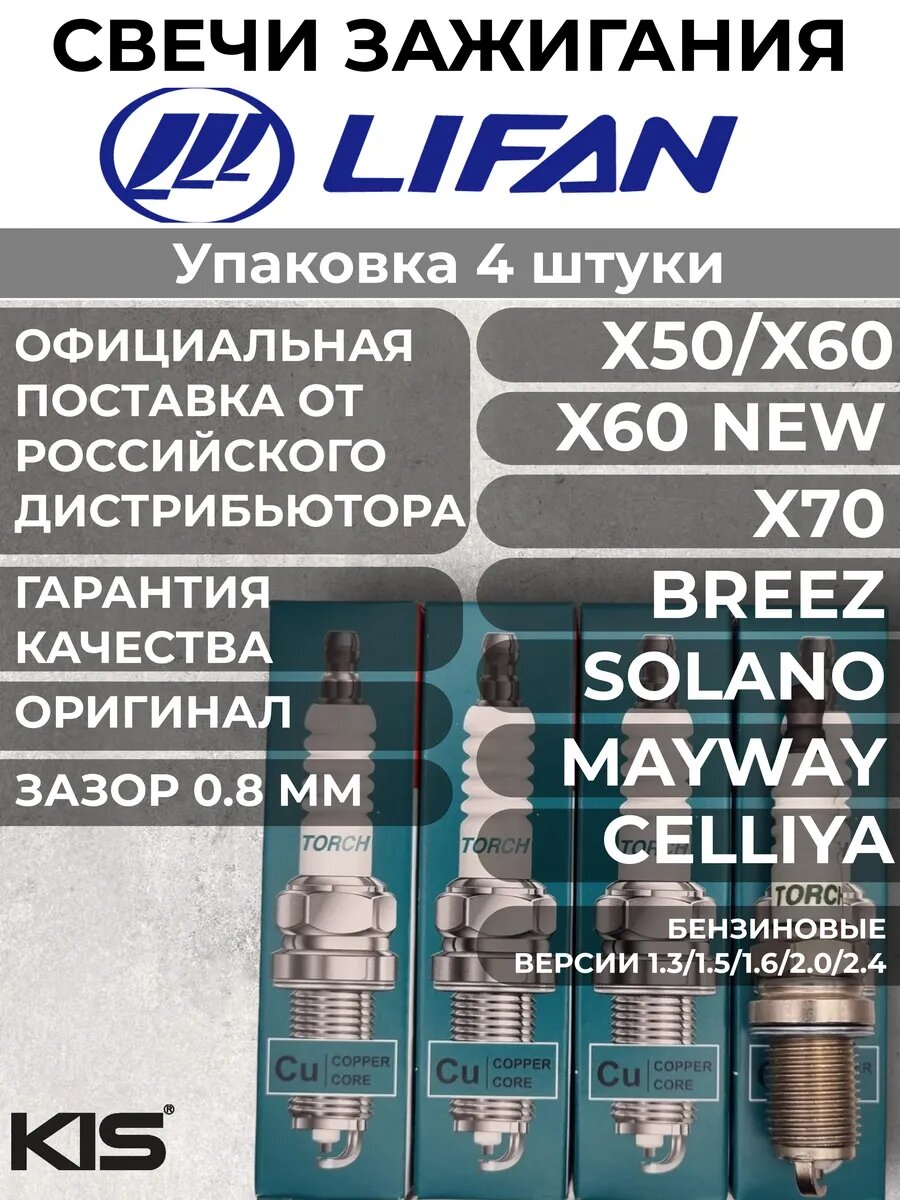 Комплект свечей зажигания LIFAN