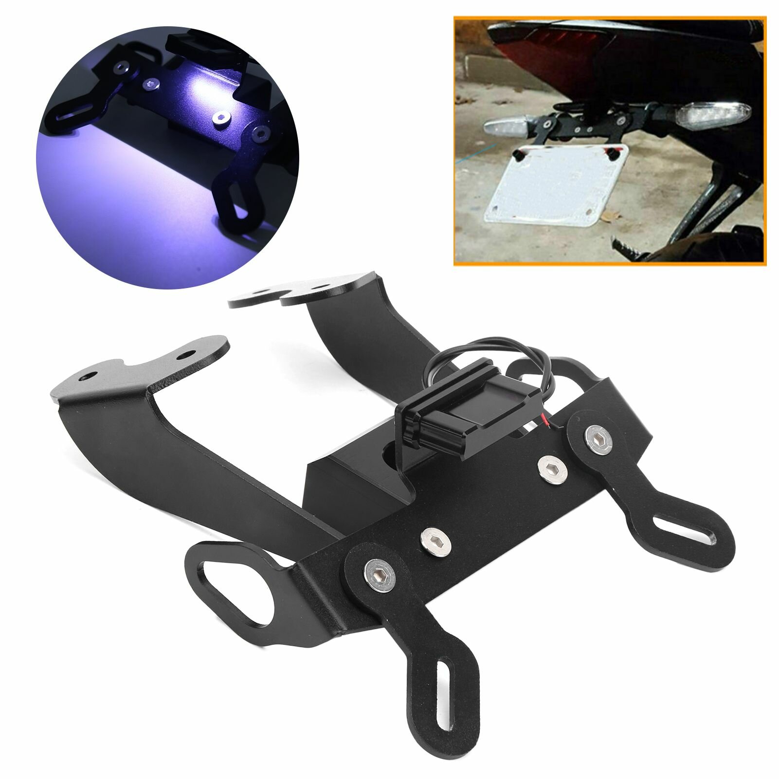 Fender Eliminate со светодиодной подсветкой номерного знака, подходит для YAMAHA MT 09 FZ 09 2017 2020 гг.