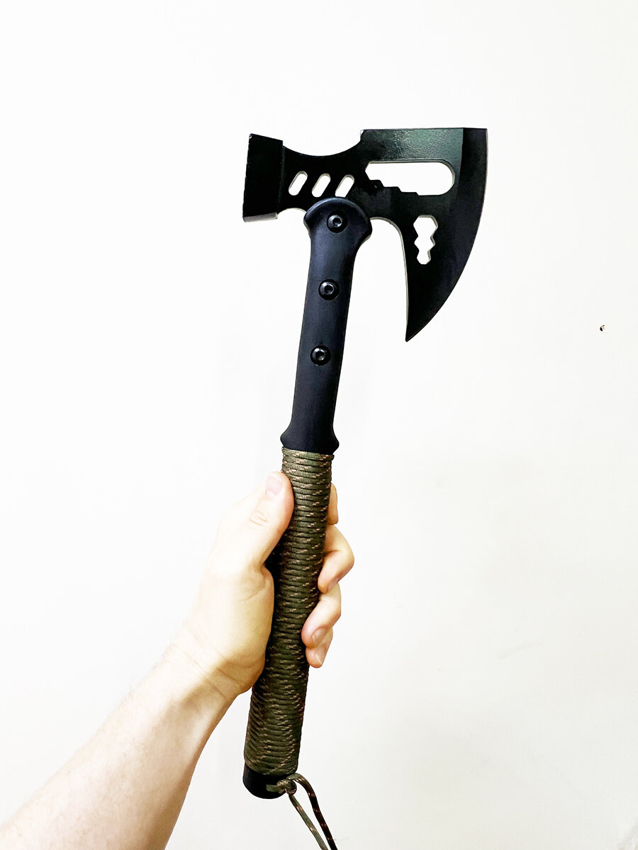 Топор туристический многофункциональный с молотком