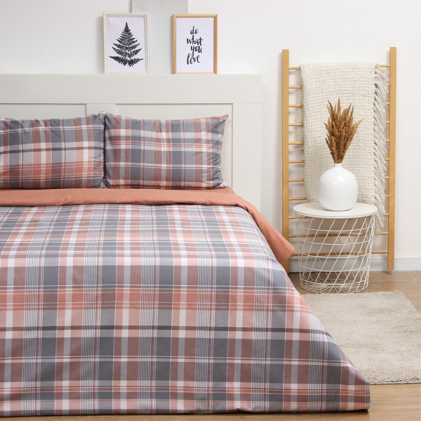 Постельное бельё 1.5-спальное "Клетка", сатин, сезон: весна, размер пододеяльника, см: 143 x 215