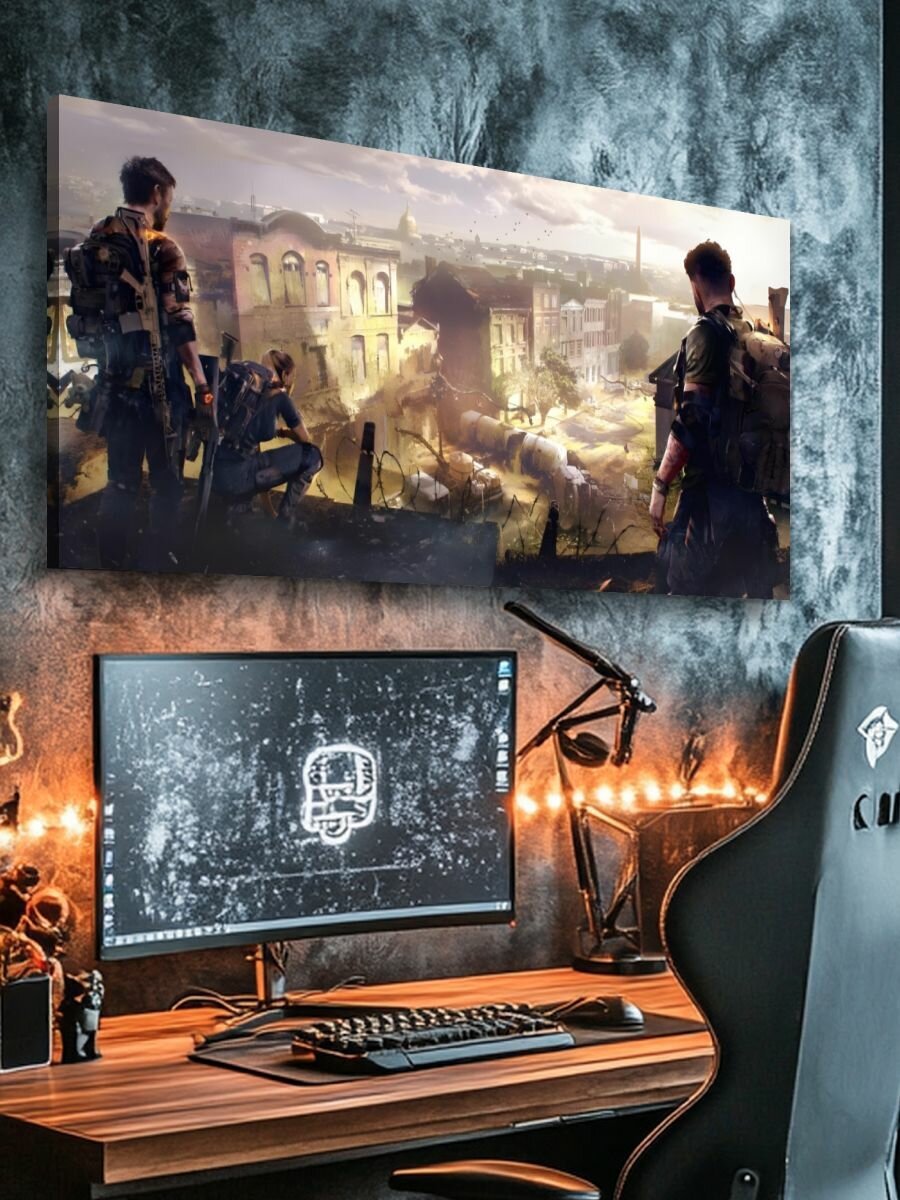 Картина Division 2 what here на стену 40х80 1 шт