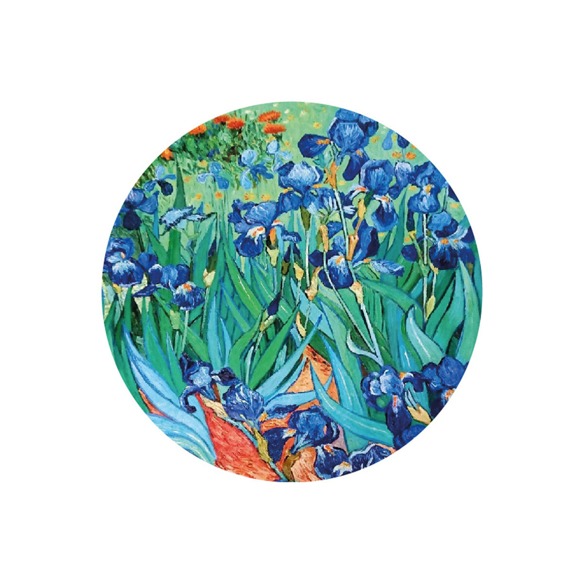 Игольница магнитная круглая с рисунком 'Ирисы 1', 25*3 мм, Hobby&Pro