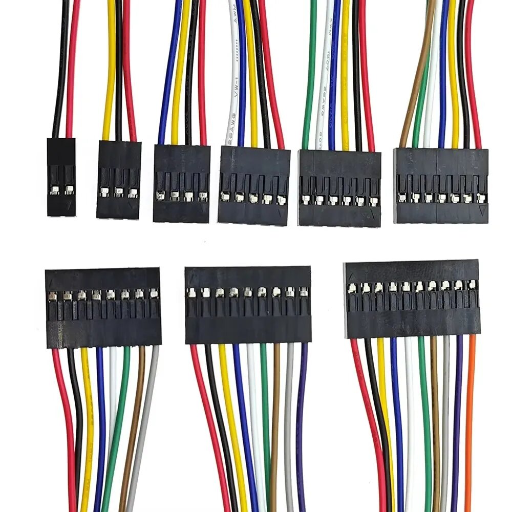 10 шт. Dupont Line проводной разъем 2,54 мм 2/3/4/5/6/7/8/9/10-контактный 10/20/30 см 4п, Single head, Length 10cm