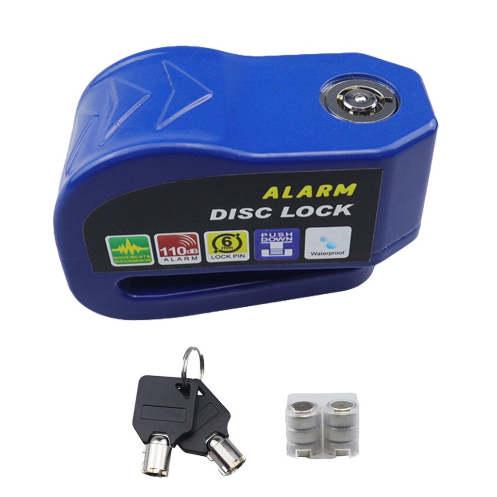 Дисковый замок колеса мотоцикла Водонепроницаемый тормозной замок Противоугонный замок колеса велосипеда Алюминиевый защитный противоугонный напоминающий замок