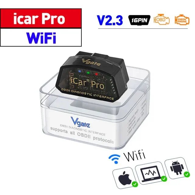 Автомобильный диагностический сканер Vgate iCar Pro elm327 V2.3 OBD 2 OBD2, Wi-Fi Bluetooth 4,0 для IOS, сканер ODB2 PK ELM 327 V1 5, WIFI