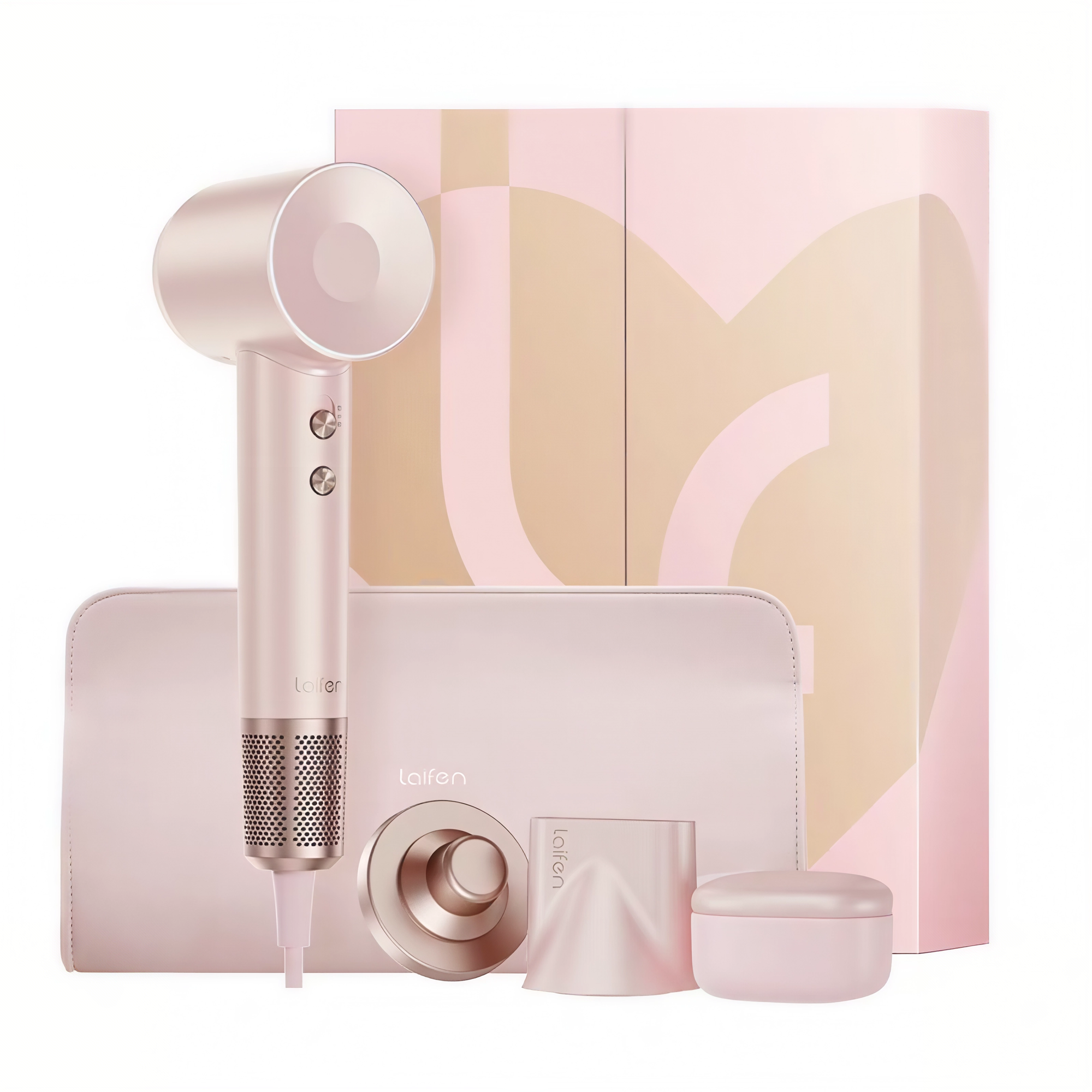 Высокоскоростной фен Laifen с 200 миллионами отрицательных ионов LF03, Набор из розового золота