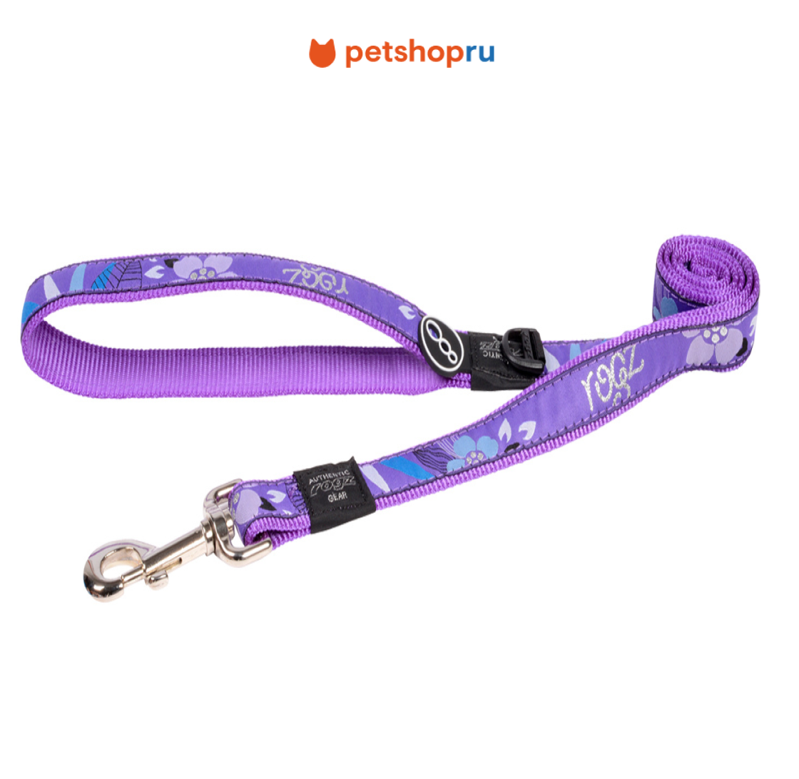 Rogz поводок "Fancy dress", р-р S, ш: 1,1 см, дл: 1,8м, "Фиолетовый лес"